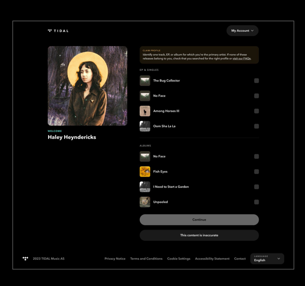 Tidal – Artist Home: An Introduction – Cygnus Music Resources