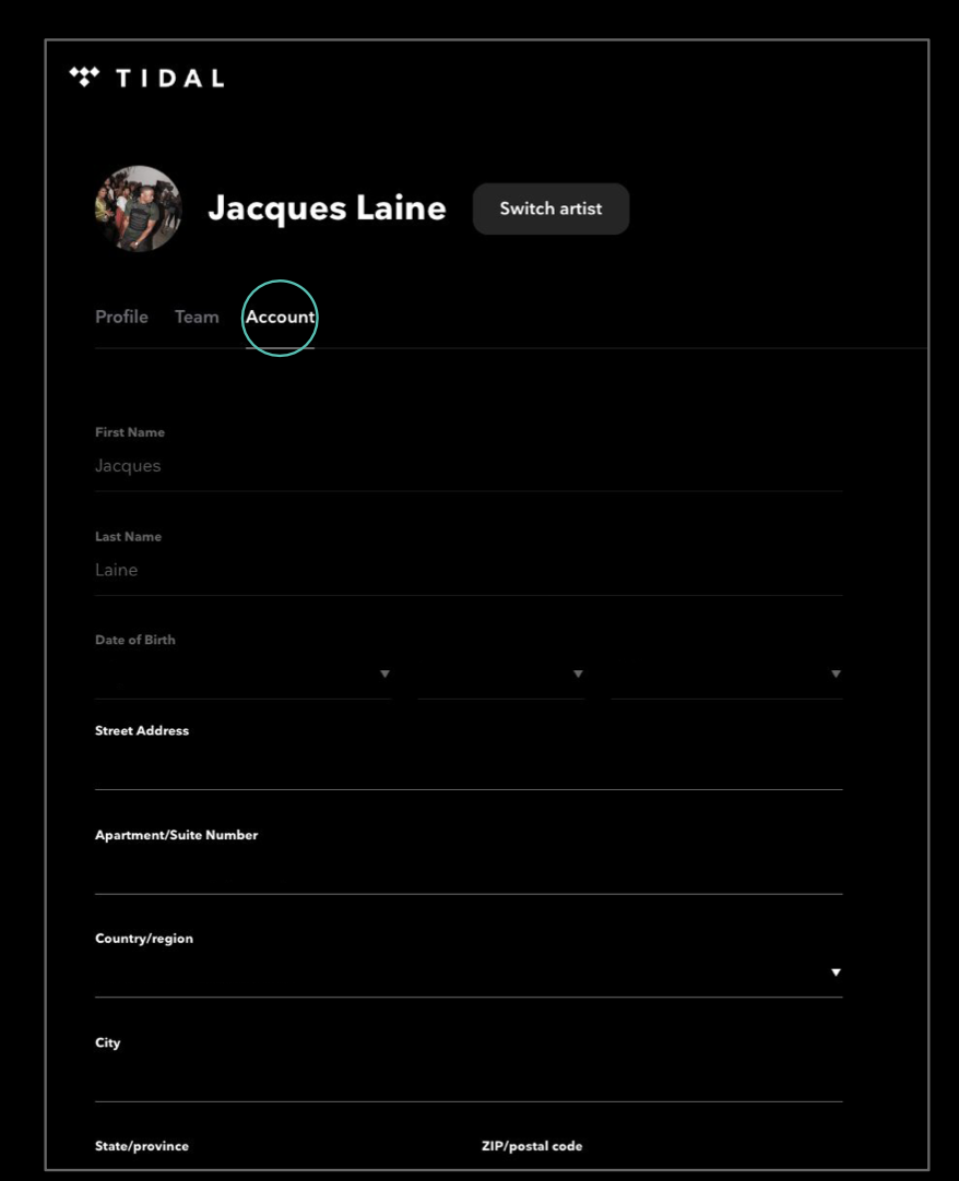 Tidal – Artist Home: An Introduction – Cygnus Music Resources