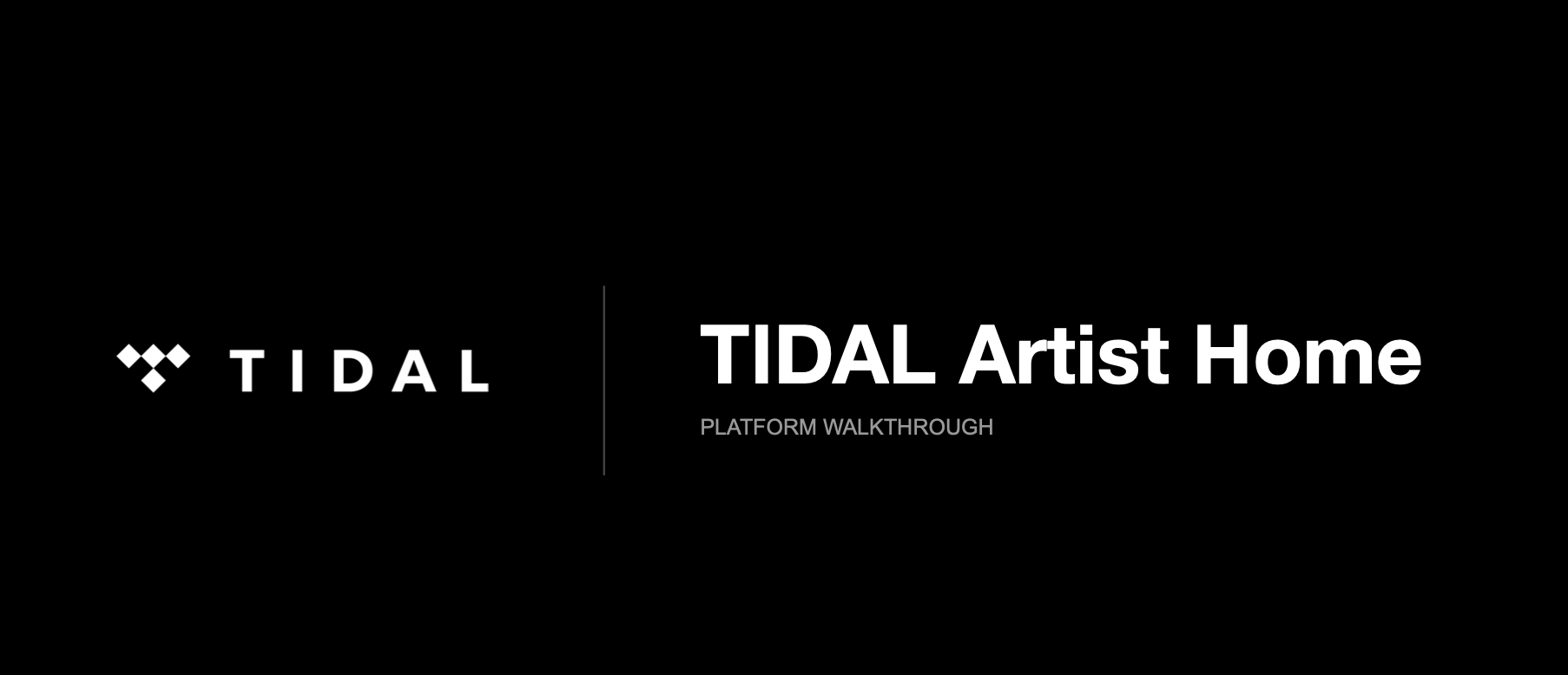 Tidal – Artist Home: An Introduction – Cygnus Music Resources